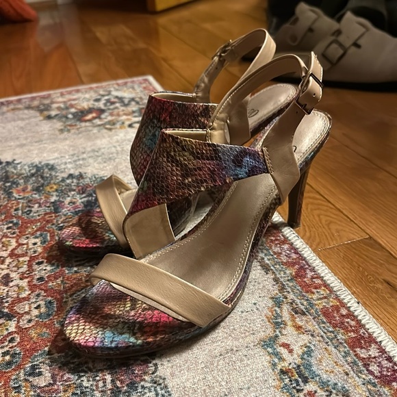 Impo | Shoes | Colorful Snakeskin Pattern Impo Heels | Poshmark